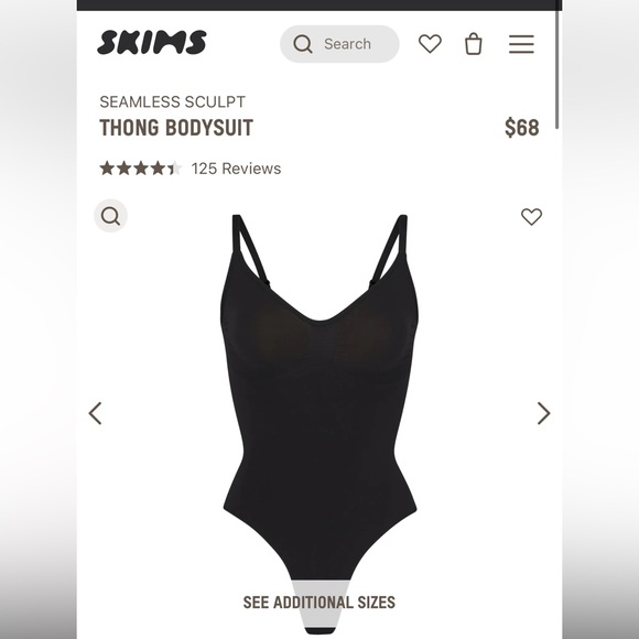 SKIMS | Tops | Skims Seamless Sculpt Thong Bodysuit | Poshmark